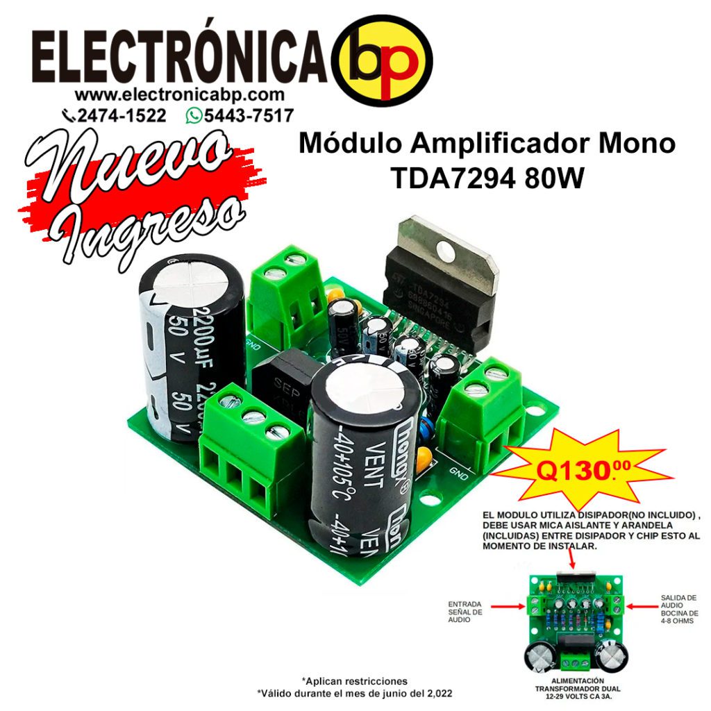 Módulo TDA7294 – Inicio – Electrónica BP