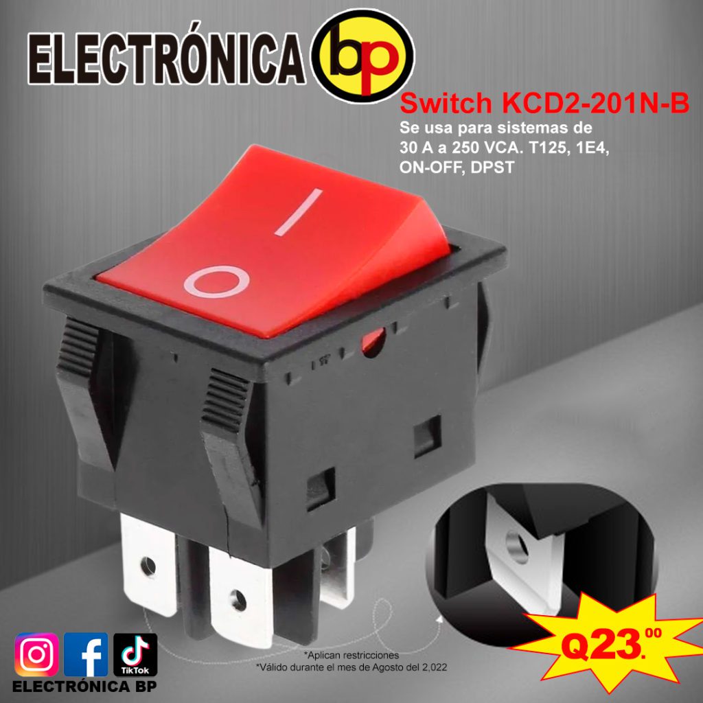 Switch 250V / 30A – Inicio – Electrónica BP