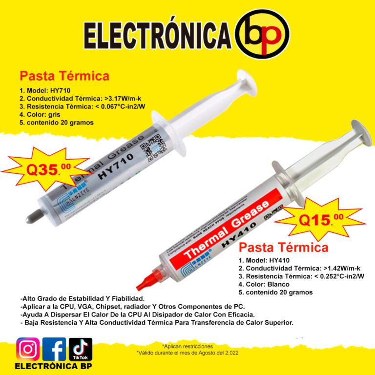 Pasta Térmica – Inicio – Electrónica BP