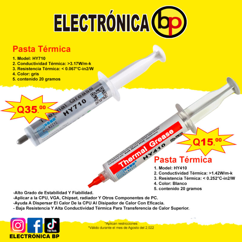 Pasta Térmica – Inicio – Electrónica BP
