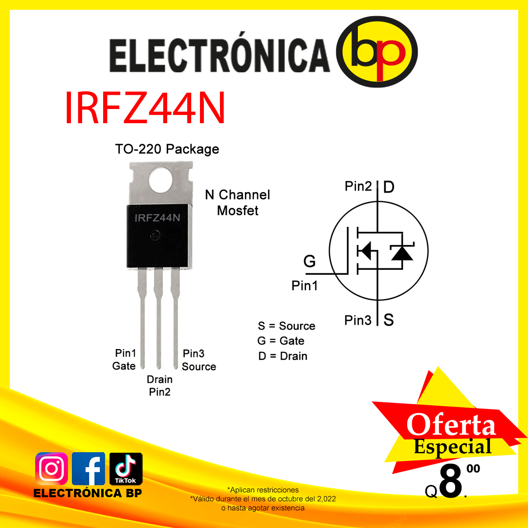 IRFZ44N – Inicio – Electrónica BP