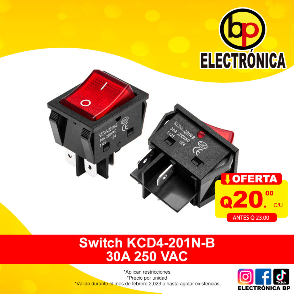 Switch 30A 250VAC – Inicio – Electrónica BP